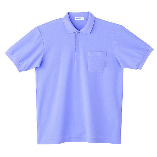 自重堂 半袖ポロシャツ 男女兼用 パープル EL 17（取寄品） - アスクル