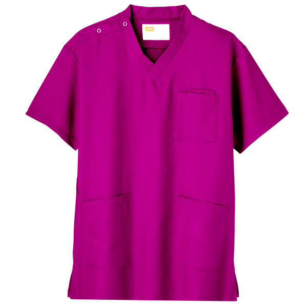 自重堂 男女兼用スクラブ ワイン 4L WH11485 1枚 スクラブ（取寄品） - アスクル