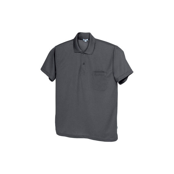 AITOZ（アイトス） ユニセックス 大きいサイズ 吸汗速乾（クールコンフォート） 半袖ポロシャツ チャコールグレー 5L AZ-10579（直送品） - アスクル