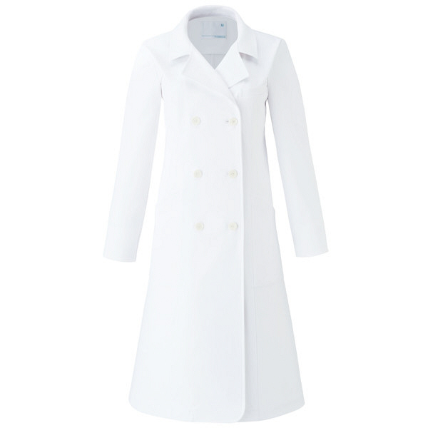 トンボ ウィキュア レディースロングコート 白 S CM703-01 1枚 白衣 ドクターコート（取寄品） - アスクル