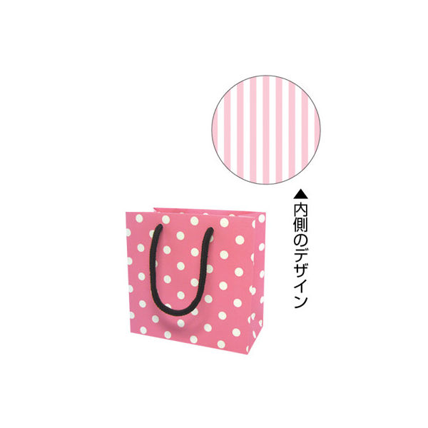 カクケイ 手提げ紙袋 スイートドット SS FK2313 1セット（10枚） （取寄品） - アスクル