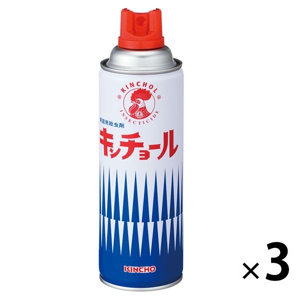 キンチョール ハエ 蚊 駆除 殺虫剤 トコジラミ 対策 スプレー 450mL 1セット（3本入） KINCHO キンチョー - アスクル