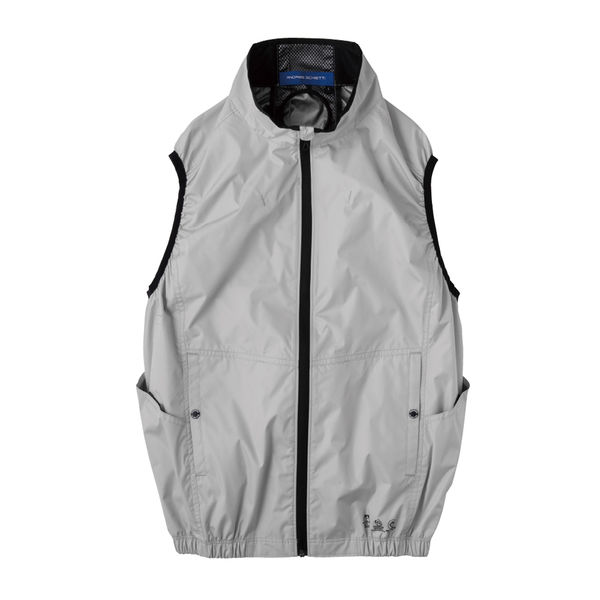 コーコス信岡 エコ・ボルトクール 日傘遮熱 ベスト(ペルチェ ネックホルダー付) AE-4069 M シルバー 1着（直送品） - アスクル