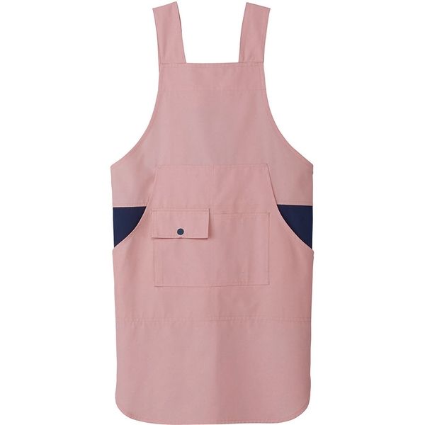 ボンマックス 胸当てエプロン H型 TK7001 ピンク×ネイビー L 412416 1枚 介援隊 U0794（直送品） - アスクル