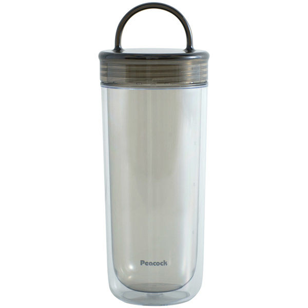 ピーコック魔法瓶 ウォーターボトル クリアボトル デイリーボトル 480ml スモーク 468797 1個（直送品） - アスクル