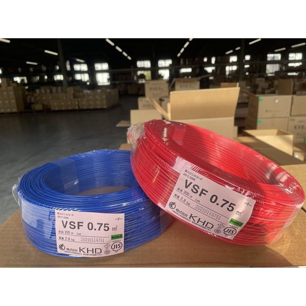 KHD 単心ビニルコード VSF 0.75sq 紫 ムラサキ 1セット(200m)（直送品） - アスクル
