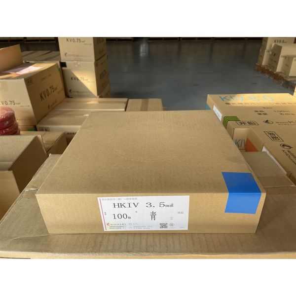 KHD 電気機器用耐熱ビニル絶縁電線 HKIV 3.5sq 白 シロ 1セット(100m)（直送品） - アスクル