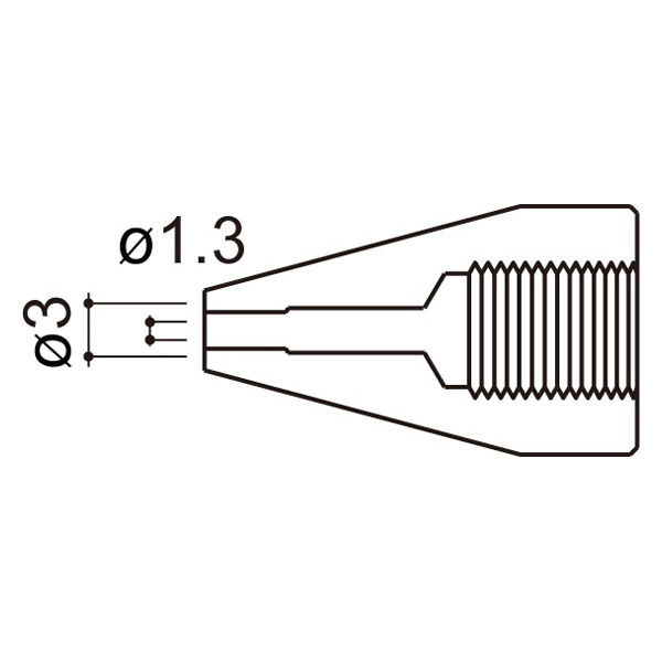 HAKKO ノズル 1.3mm 815/816用 A1501 1個（直送品） - アスクル