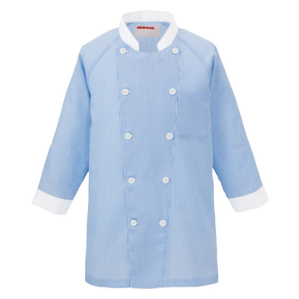 KAZEN コックシャツ ブルーストライプ SS 682-31 1枚（直送品） - アスクル