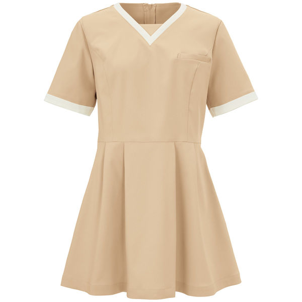 KAZEN レディスチュニック シャンパーニュ×ホワイト 3L KZN316-40 1枚（直送品） - アスクル