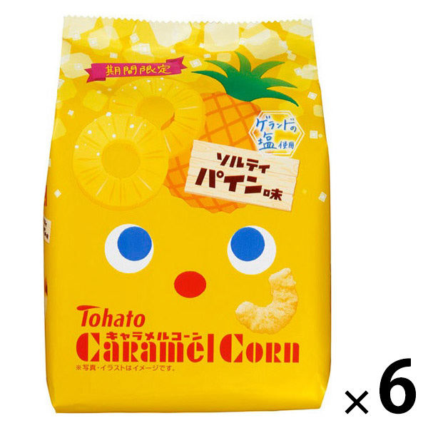 コーンスナック 食べきりサイズ キャラメルコーン ソルティパイン味 62g 1セット(1個×6) 東ハト - アスクル