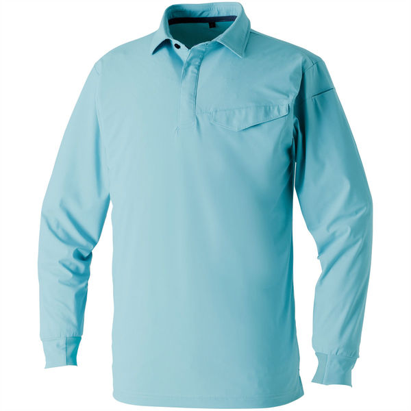 桑和 桑和(SOWA) 長袖ポロシャツ(胸ポケット) パウダB L 0495ー50 1着（直送品） - アスクル