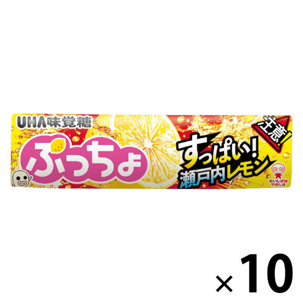 ソフトキャンディ 個包装 ぷっちょスティック すっぱい瀬戸内レモン 1セット（1個×10） UHA味覚糖 - アスクル