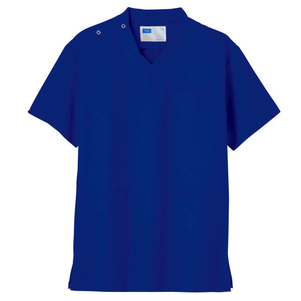 【再検品商品】自重堂 男女兼用スクラブ ロイヤルブルー LL WH11485 1枚 スクラブ（わけあり品） - アスクル