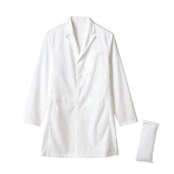 【再検品商品】住商モンブラン ドクターコート 男女兼用 白 L 71-501 1枚 白衣 ドクターコート（わけあり品） - アスクル