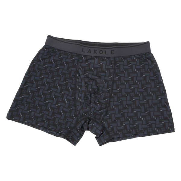 メンズ スクエアパターンボクサーパンツ L ブラック LAKOLE/ラコレ - アスクル