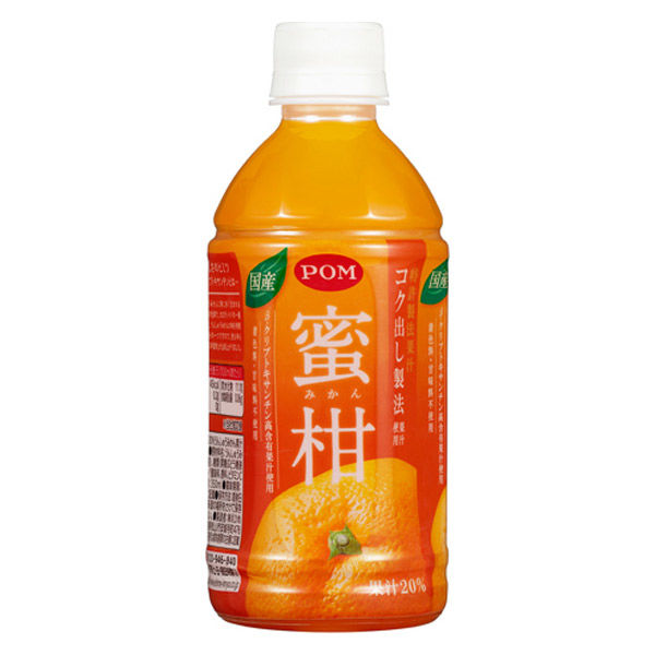 えひめ飲料 POM 蜜柑 コク出し製法果汁使用 ペット 350mlx24 4908729108426 1セット(24個入)（直送品） - アスクル