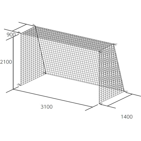 トーエイライト フットサル・ハンドゴールネット B2562 1セット(2入) - アスクル