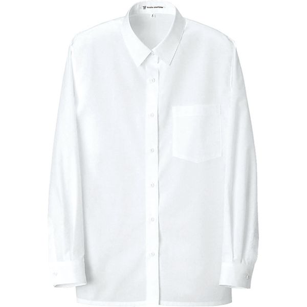 セブンユニフォーム ブラウス・女・長袖 ホワイト 9号 CF1552-7 2点（直送品） - アスクル