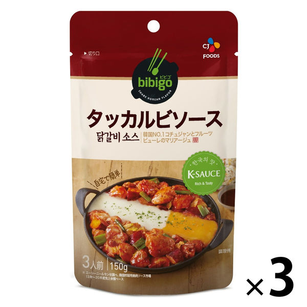 bibigo（ビビゴ） タッカルビソース 150g 3個 CJ FOODS JAPAN 韓国料理 - アスクル