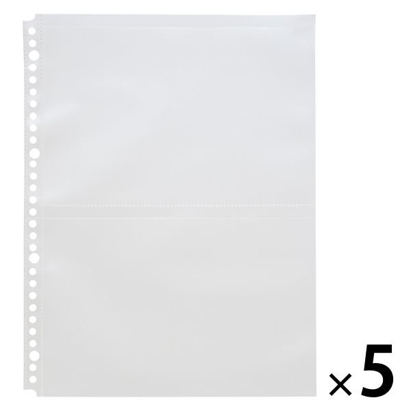 myfa（ミファ）コレクションポケット 2ポケット A4 30穴 2L判写真・A5判用 10枚入 1セット（5袋）リヒトラブ - アスクル