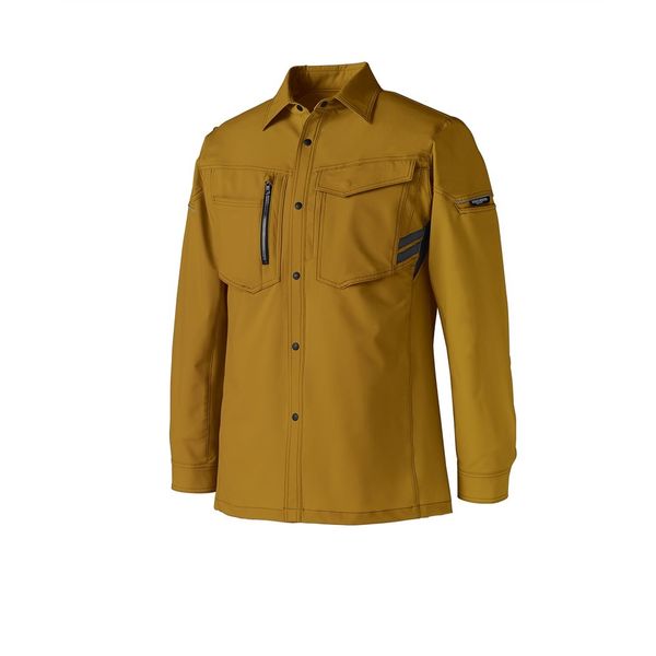 クロダルマ 長袖シャツ ブラウンキャメル 6L 25680-61-6L 1枚（直送品） - アスクル