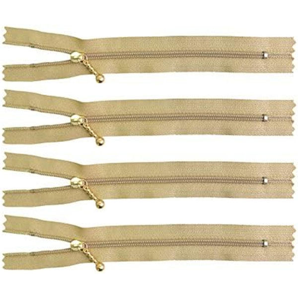 YKK Y.K.K ポーチ用 コイルファスナー 16cm 10本入 濃いベージュ 3CF-16-573 3CFG16-573（直送品） - アスクル