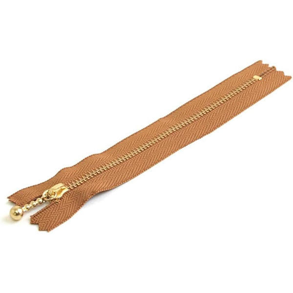 YKK Y.K.K 玉付ファスナー 25cm 10本入 マスタード 3G25-508 10本入/5袋セット（直送品） - アスクル