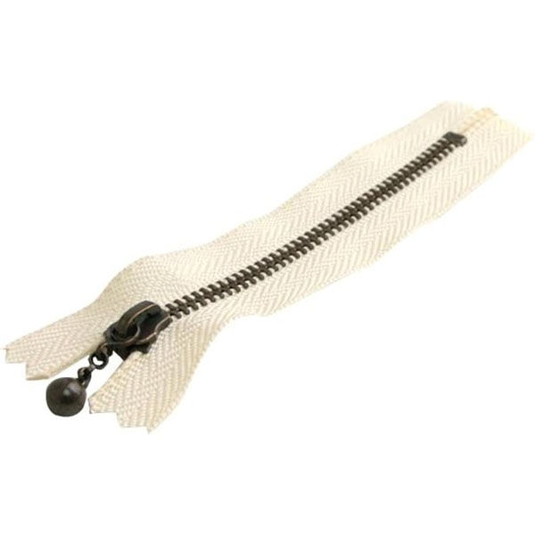 YKK Y.K.K 玉付ファスナー 10cm 10本入 生成 3GKB10-801 10本入/5袋セット（直送品） - アスクル