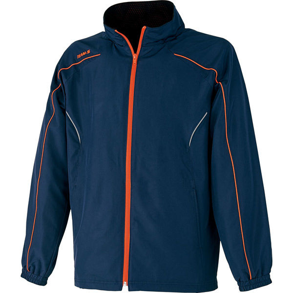 TEAM-Z（チームゼット） 撥水 ウインドブレーカージャケット S ネイビー／オレンジ TEZ551S 1着（直送品） - アスクル