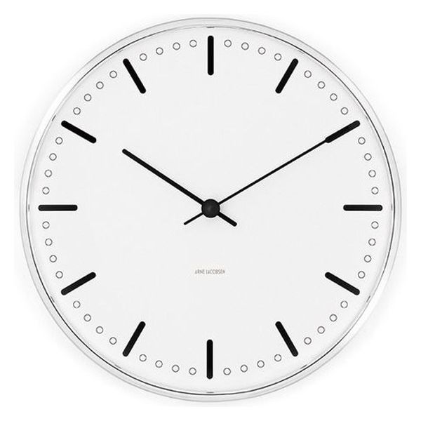 アイ・ネクストジーイー アルネ ヤコブセン 掛時計 Wall Clock CityHall 直径210mm 43631 1個（直送品） - アスクル