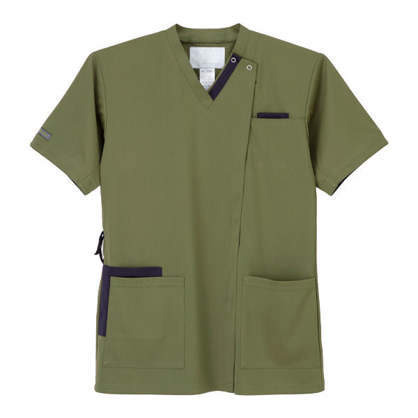 ナガイレーベン 男女兼用スクラブ オリーブ BL AY-5522 1枚 スクラブ（取寄品） - アスクル