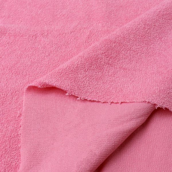 日本紐釦貿易 ウルトラパル生地（タオル生地） 巾約92cm×1m切売 ピンク IBK6340-8（直送品） - アスクル