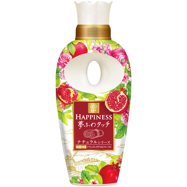 【旧品】レノアハピネス 夢ふわ ナチュラルザクロ&フローラル 本体 480mL 柔軟剤 P＆G - アスクル