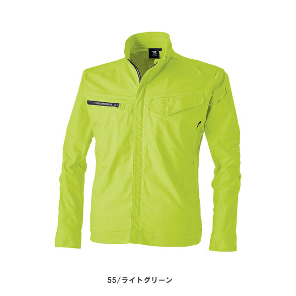 【TSデザイン/藤和】TS DESIGN ストレッチRIP STOPジャケット 6316 6L 55 ライトグリーン 1着（直送品） - アスクル