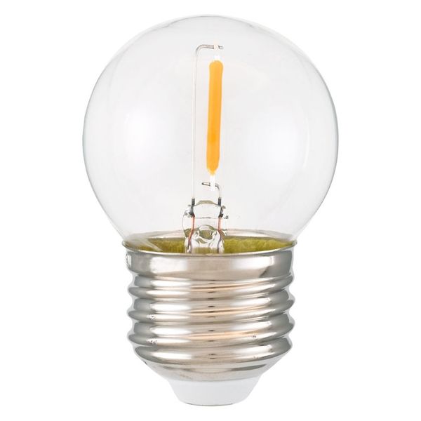 旭光 フィラメントタイプLED電球 ボール球 G40/E26/0.8W/クリア 16-6517 1個（直送品） - アスクル