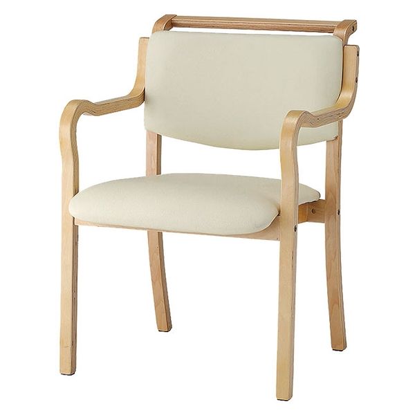 オフィス・ラボ 手掛け付きチェア TKC-03V（IV） アイボリー TKC-03V(IV) 1脚（直送品） - アスクル