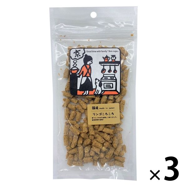犬用 おやつ Bon・rupa 京 リンゴころころ 国産 80g 3袋 ドッグフード ボンルパ - アスクル
