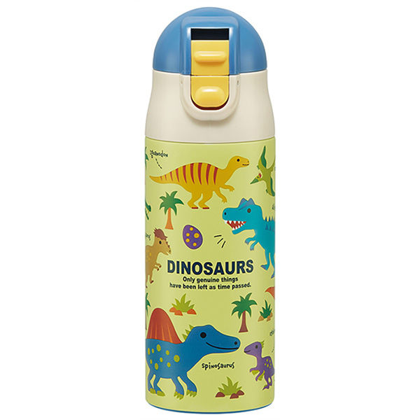 SDPC4P 超軽量コンパクトロック付ワンプッシュステンレスストローボトル 350ml DINOSAURS PICTURE BOOK 1個 ...