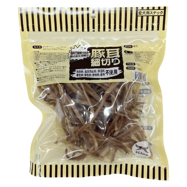 豚耳細切り 無添加 国産 160g 1袋 オーシーファーム ドッグフード おやつ - アスクル