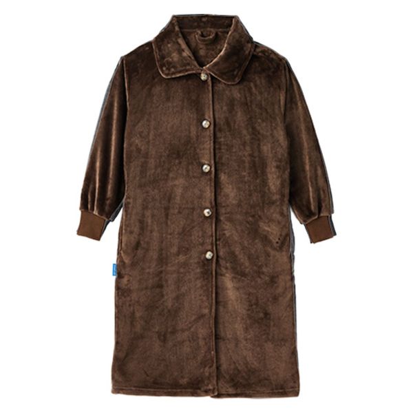 AQUA mofua プレミアムマイクロファイバー 着る毛布 3wayハイネック L BR 45488406 1着（直送品） - アスクル