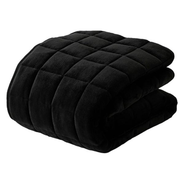 AQUA mofua プレミアムマイクロファイバー 裏表兼用中綿増量敷きパッド WK BK 51017810 1枚（直送品） - アスクル