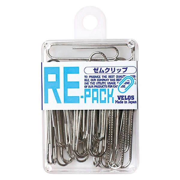 ベロス リ パック ジャンボ ゼムクリップ シルバー RGK-100 1個（30本） - アスクル
