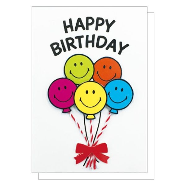 グリーティングカード スマイリー バースデーカード H04-GE-77 1セット(12枚) アクティブコーポレーション（直送品） - アスクル