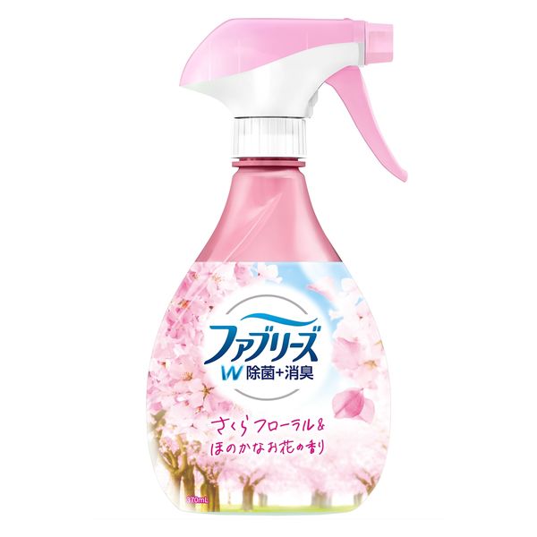 【数量限定】ファブリーズ 布用 W除菌+消臭 さくらフローラル＆ほのかなお花の香り 本体 370mL 1個 P＆G - アスクル