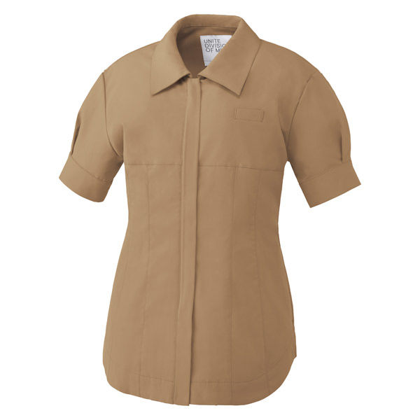 チトセ ファスナースクラブ(半袖) 女性用 サンドベージュ 3L DOM-0025 1枚 スクラブ レディース ナース（取寄品） - アスクル