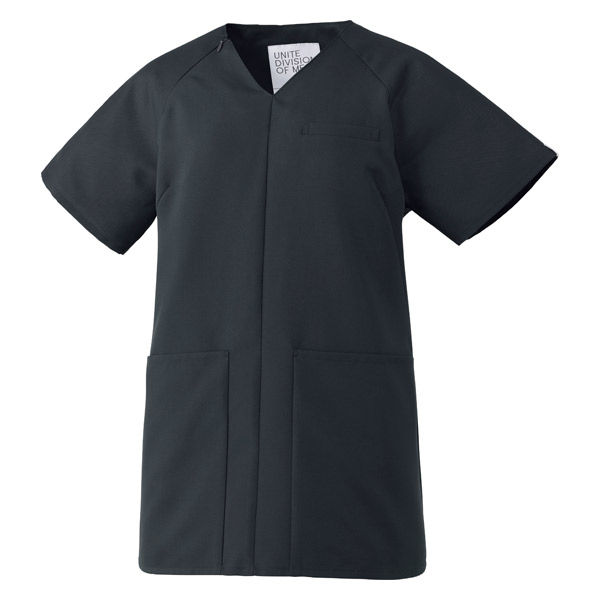 チトセ スクラブ(半袖) 女性用 ダークグレー SS DOM-0022 1枚 スクラブ レディース ナース（取寄品） - アスクル