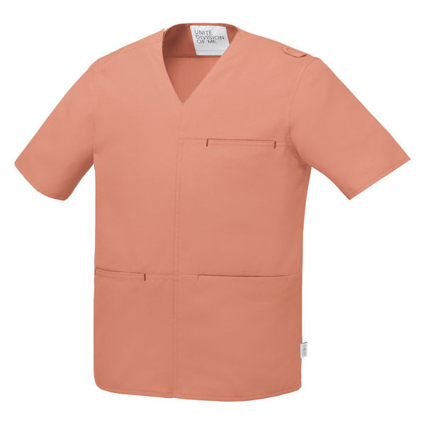 チトセ スクラブ(半袖) 兼用 ヌードピンク 3S DOM-0020 1枚 スクラブ（取寄品） - アスクル