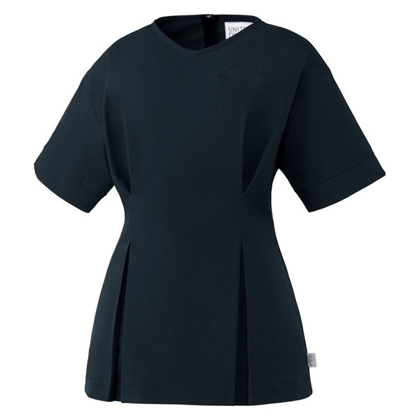 チトセ トップス(半袖) 女性用 ダークネイビー SS DOM-0027 1枚 白衣（取寄品） - アスクル