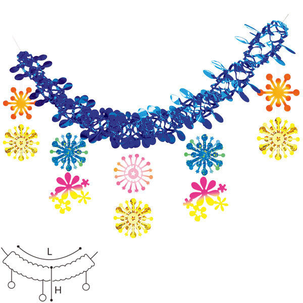 アルファ ときめき花火ガーランド TA2-1206 1ヶ（直送品） - アスクル